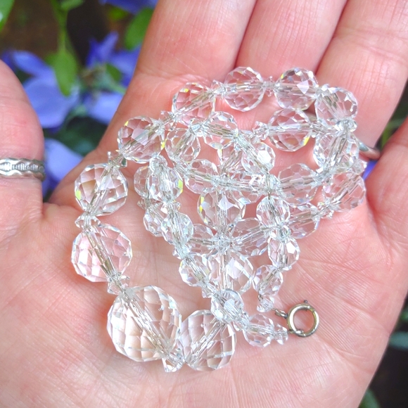 Estate | Jewelry | Vintage Lead Crystal Necklace Strung On Chain | Poshmark
